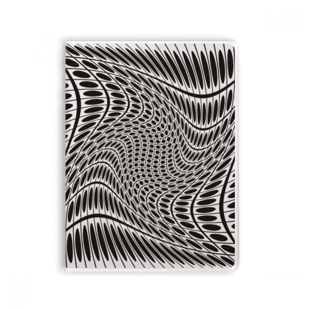 Illusion Lines Repeating Ellipse Notebook Gum Cover Diary Soft Cover ...
