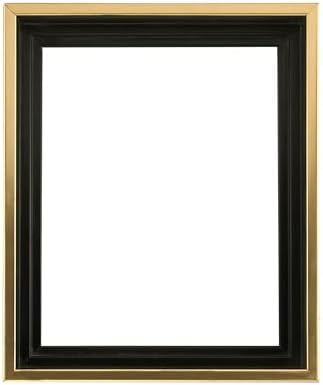 Illusions Floater Frame For 3/4" Deep Canvases - 11x14 Walnut w/Gold ...