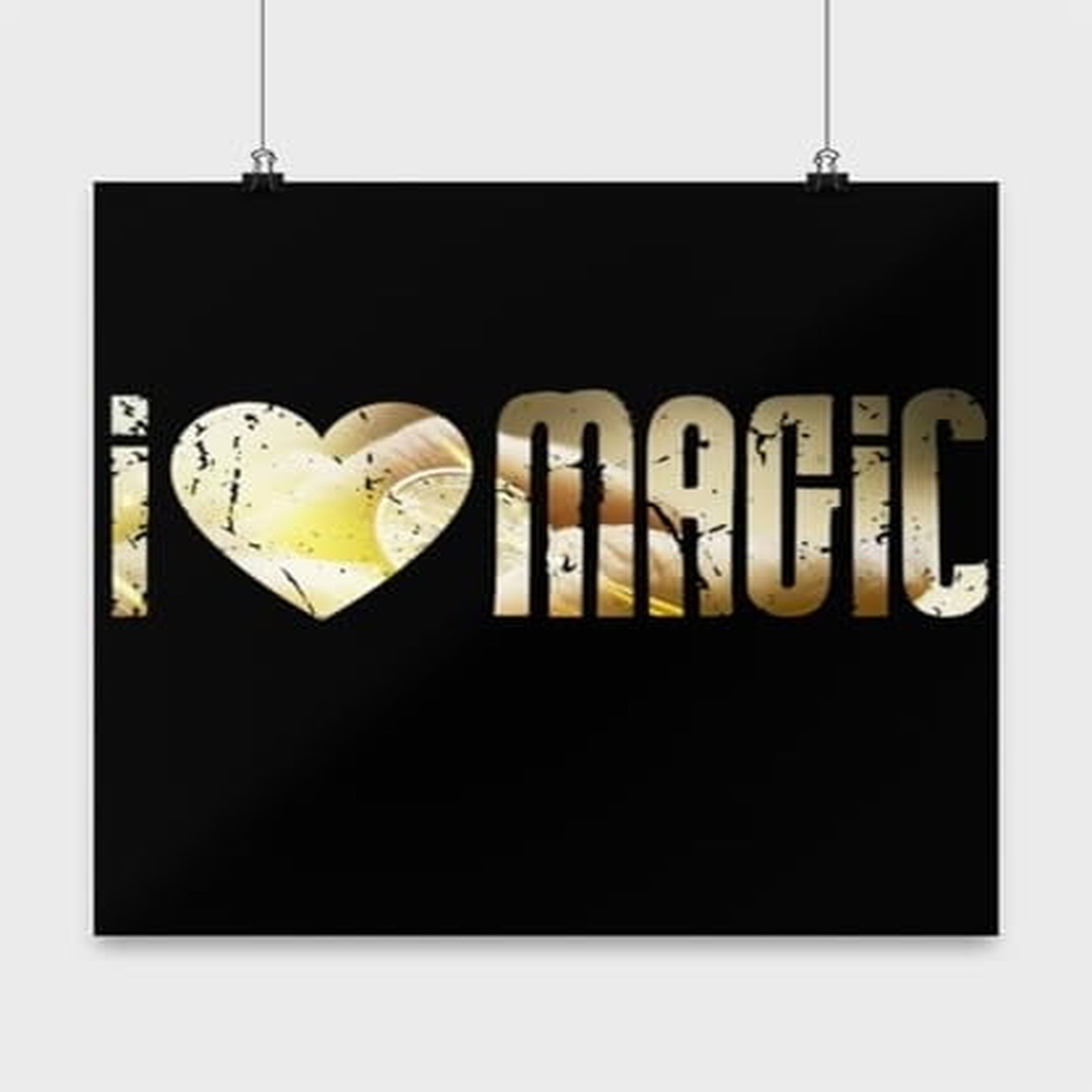 I Love Magic Illusions Poster - Magician Wall Art Gift, 13x13 inches ...
