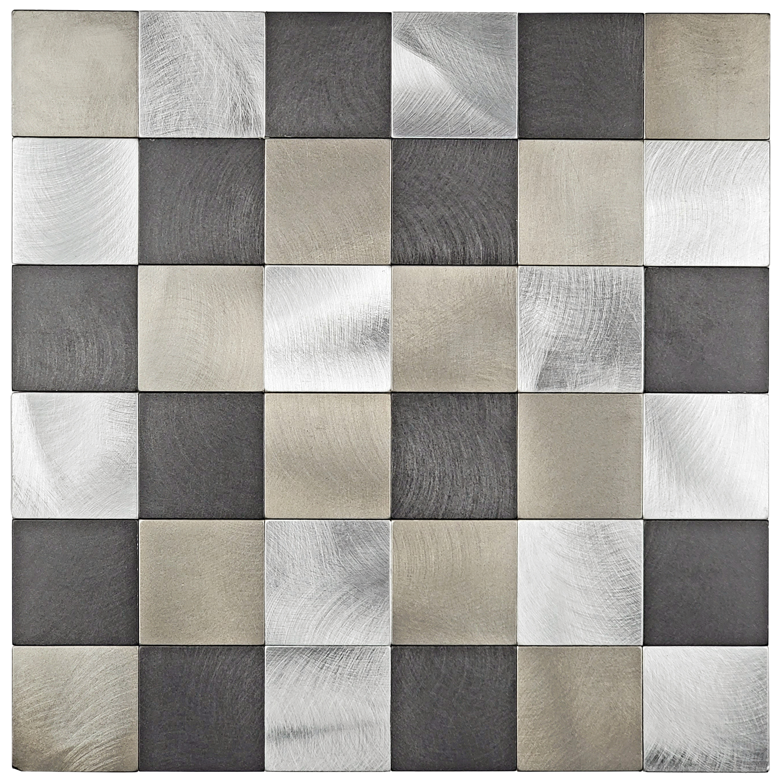 Illusso Rhodite 12.01 in. x 12.01 in. x 0.125 in. Multicolor Aluminum ...