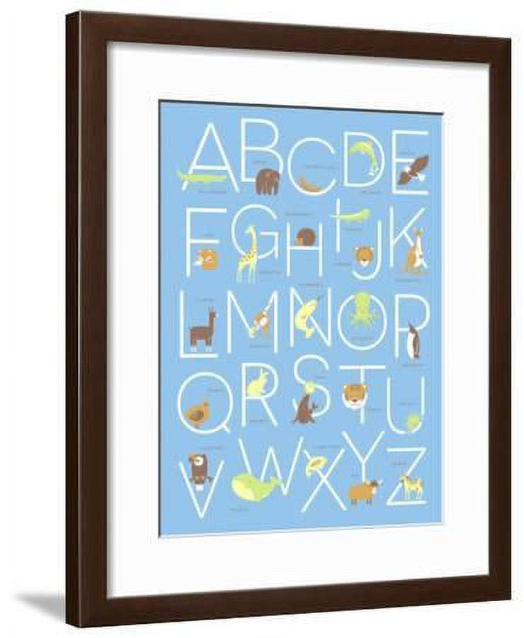 Illustrated Animal Alphabet ABC Poster Design, Animals Framed Art Print ...
