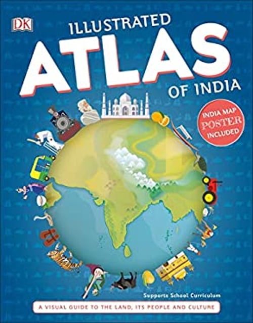 Pre-Owned Illustrated Atlas of India: A Visual Guide to the Land, Its ...