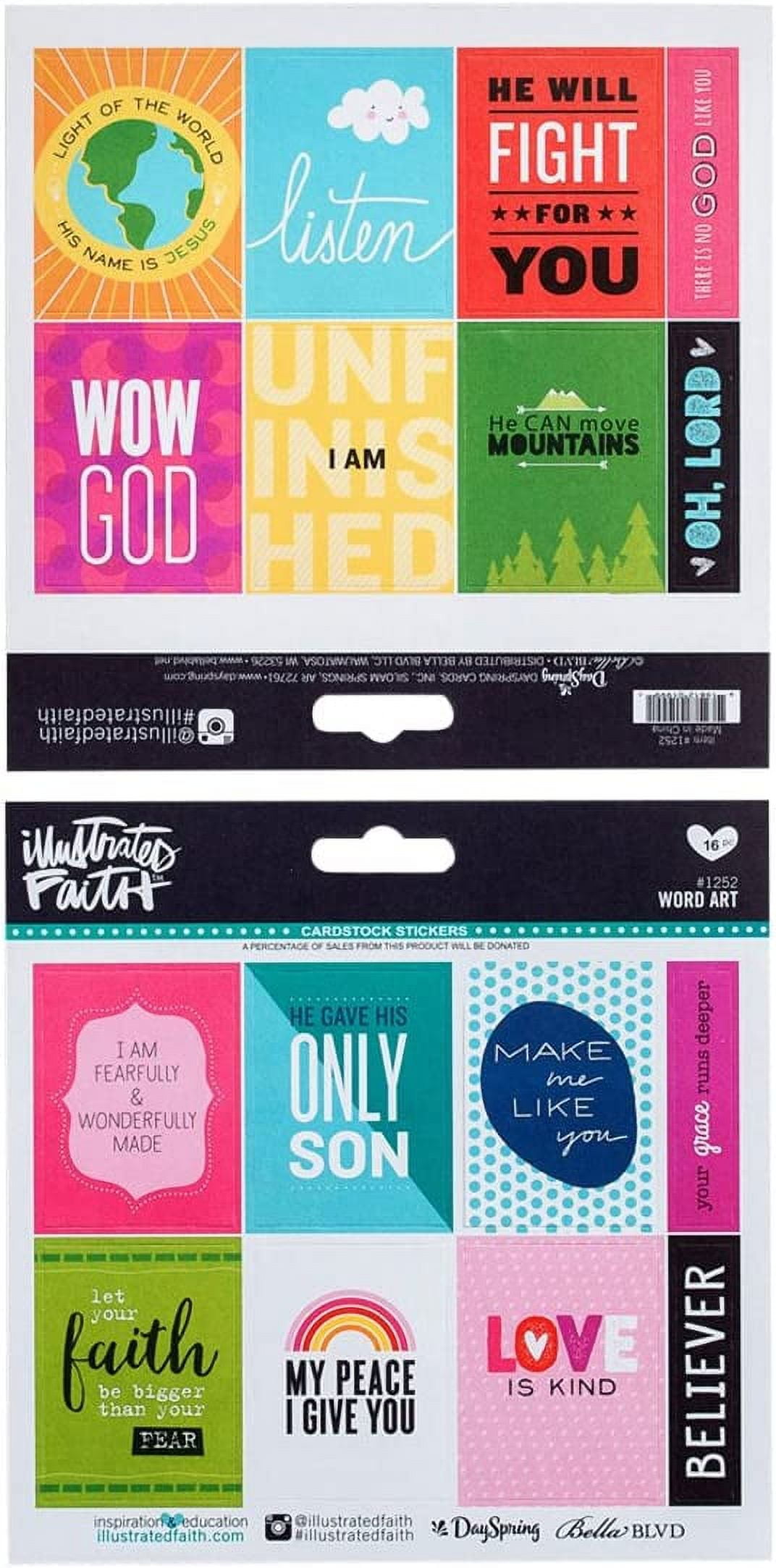 Illustrated Faith - Stickers - Word Art - Walmart.com