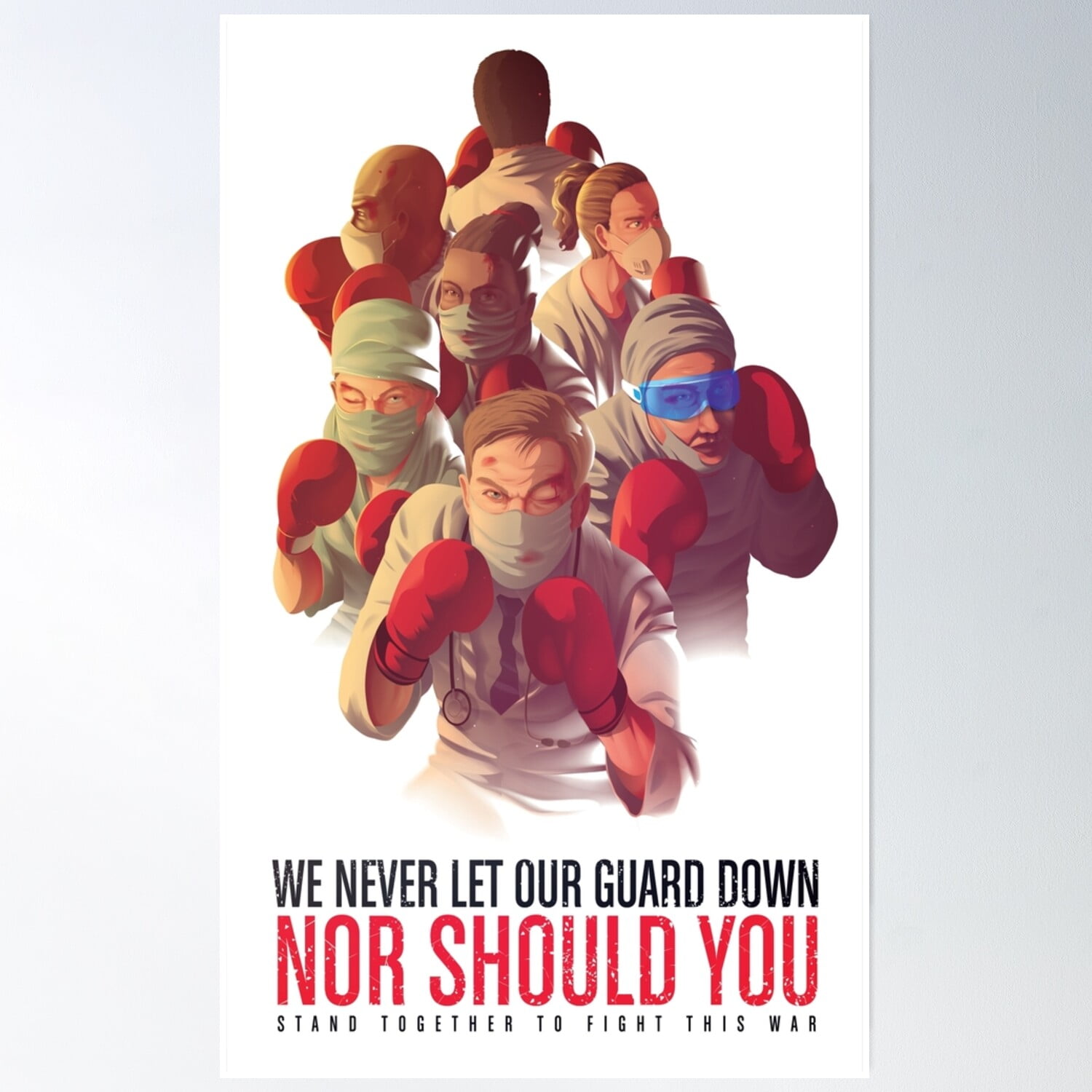 Illustration Awareness Poster Encourage Healthcare Workers Who Risk ...