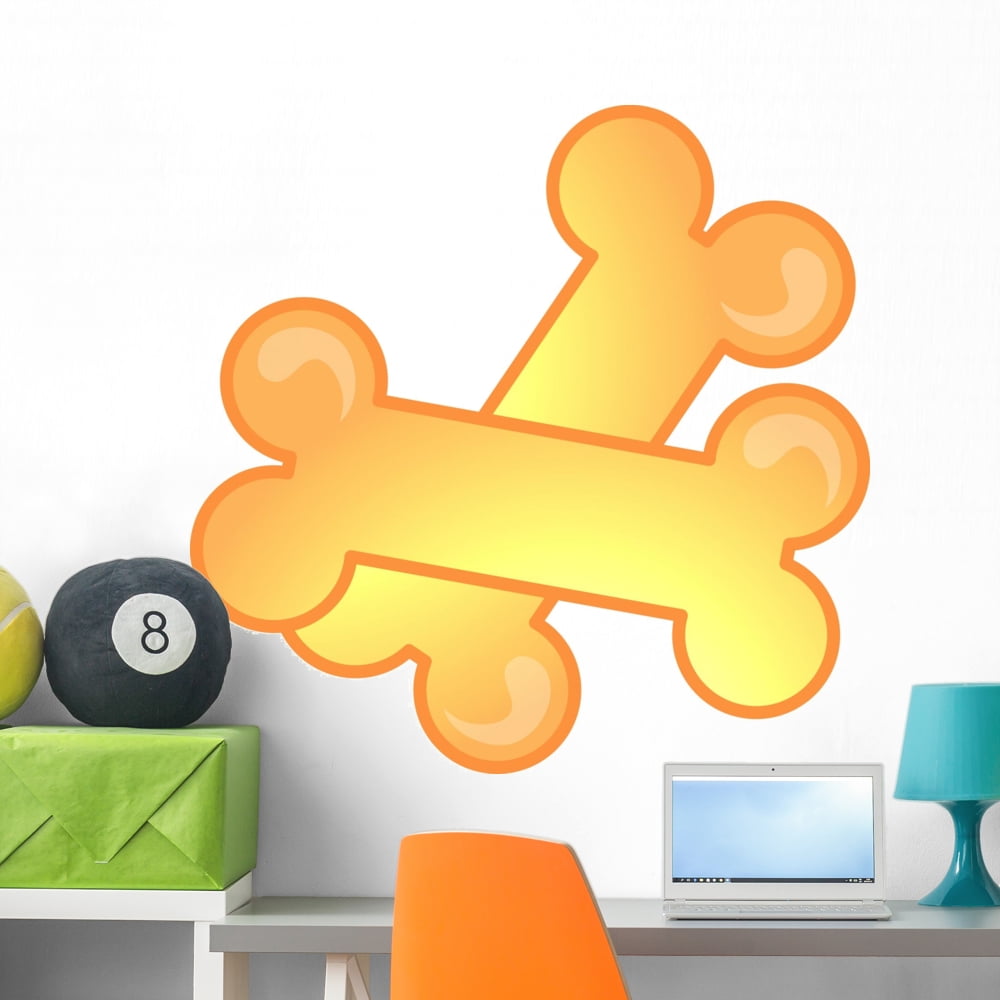 Illustration Dog Bones Icon Wall Mural Decal by Wallmonkeys Vinyl Peel ...