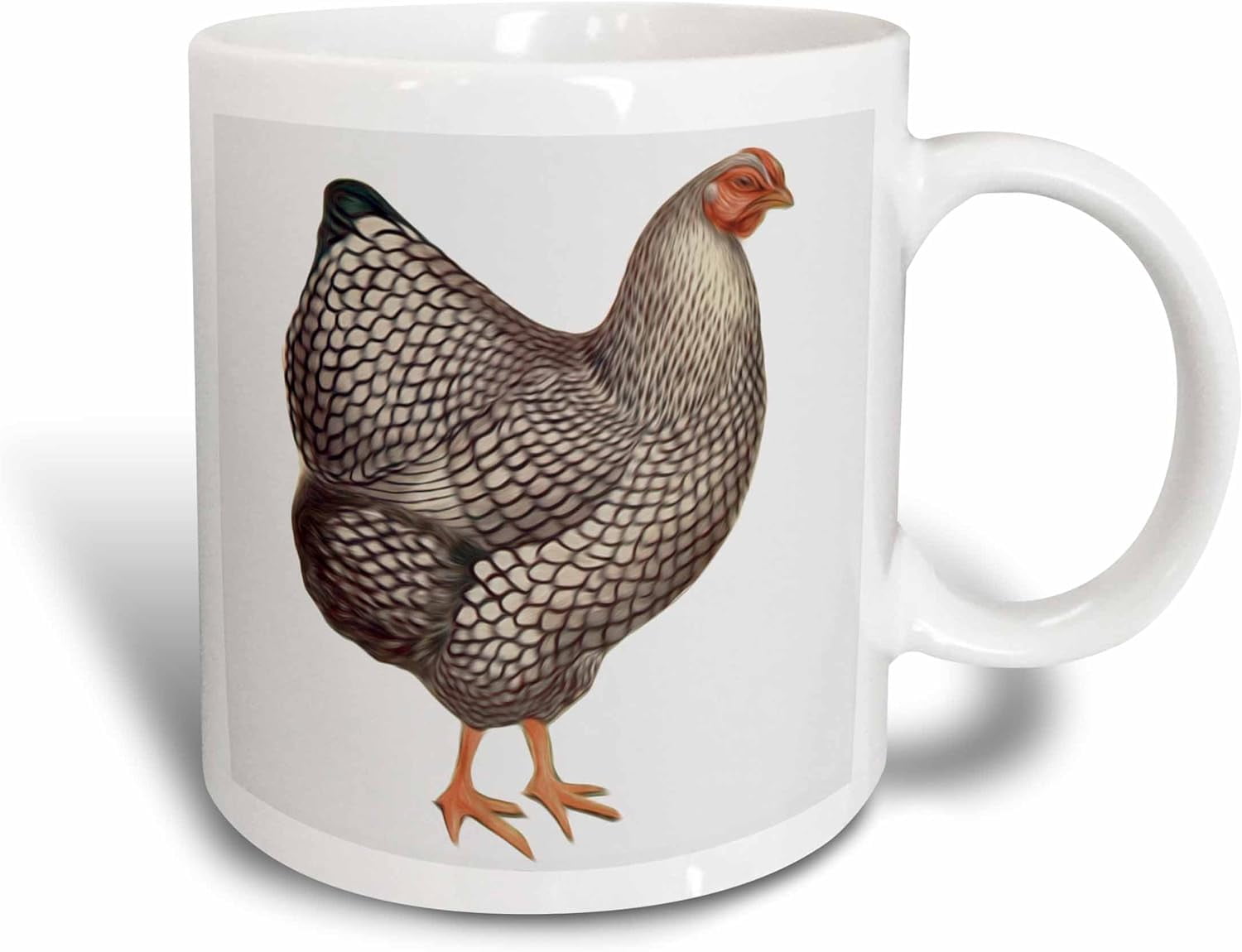 Illustration Faux Oil Painting Effect Chicken Hen - Mugs (mug_119032_7 ...