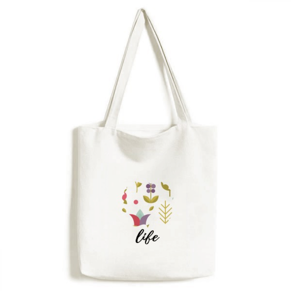 Illustration Flower Paint Tote Canvas Bag Shopping Satchel Casual ...