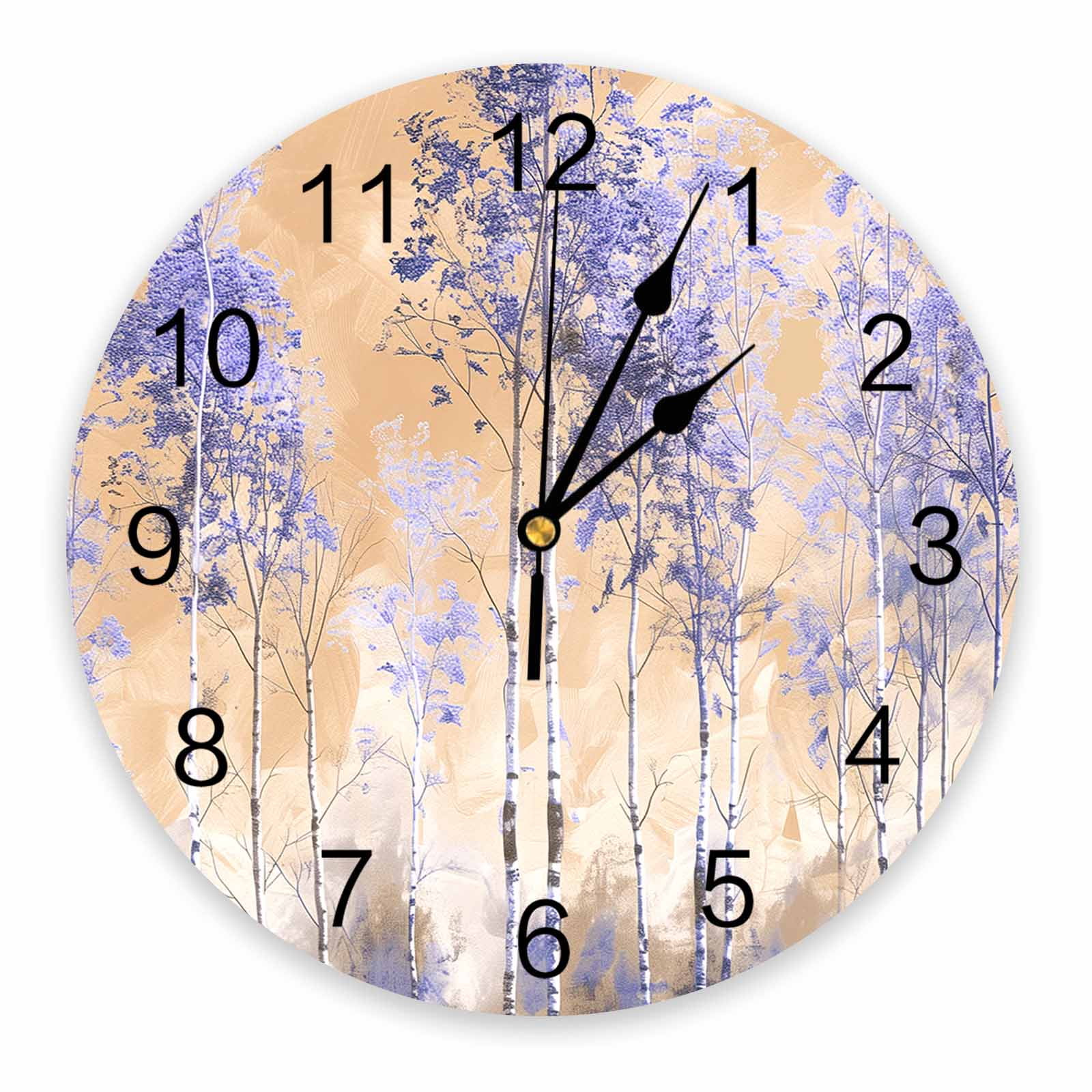 Illustration Forest Plants PVC Wall Clock Bedroom ration Wall Clock ...