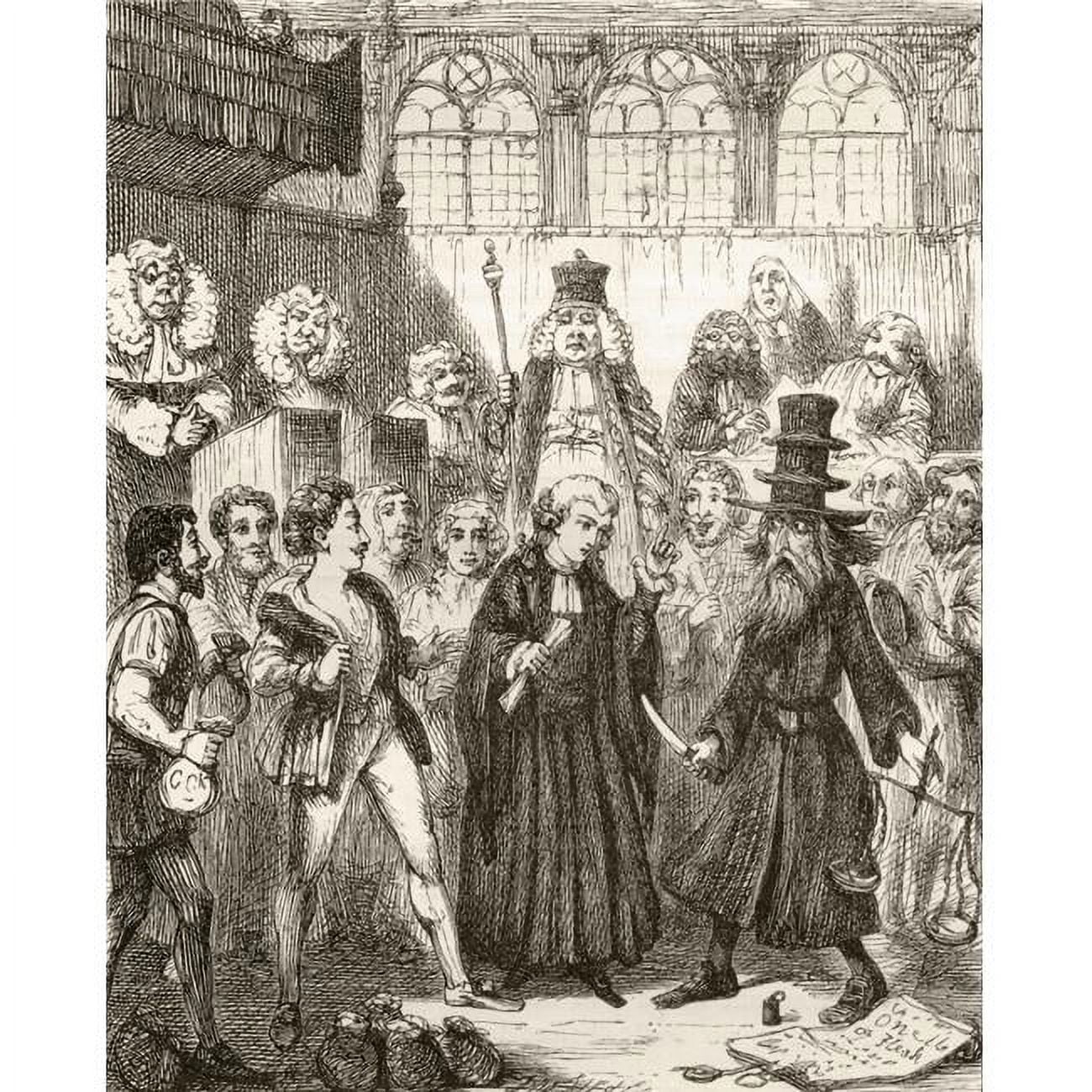 Illustration By George Cruikshank to The Poem The Merchant of Venice ...