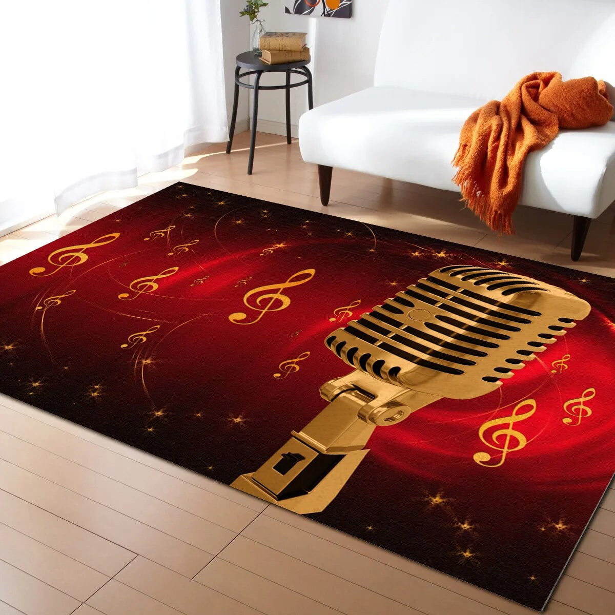Illustration Music Note Color Carpets for Living Room Bedroom Modern ...