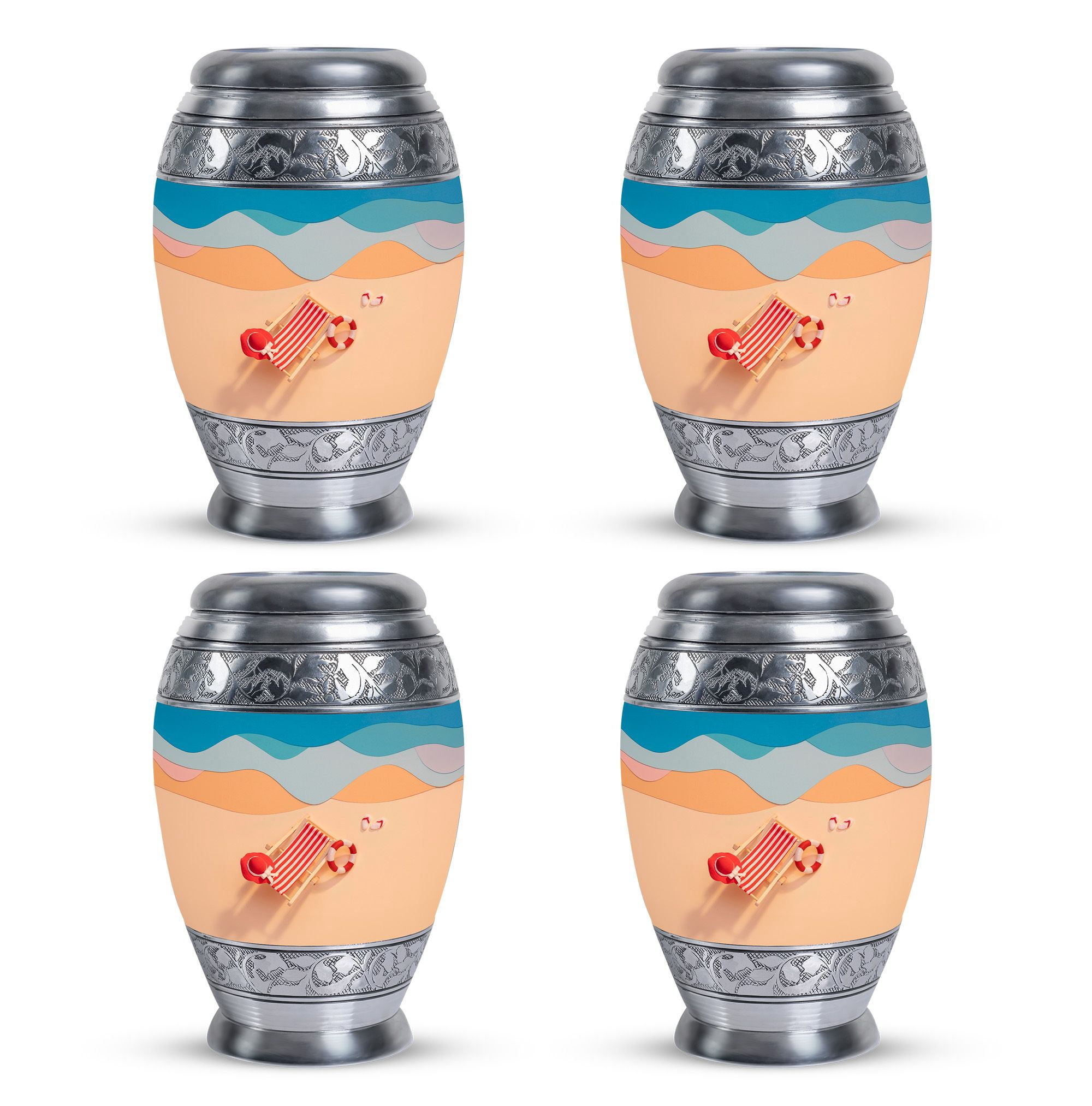 Illustration Of Beach Tiny Urns For Human Ashes Keepsake - Urns For ...