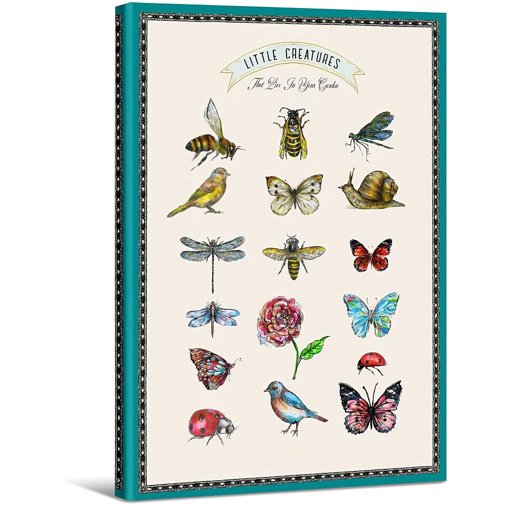 Illustration Of Garden Creatures With Little Creatures Title. Large ...