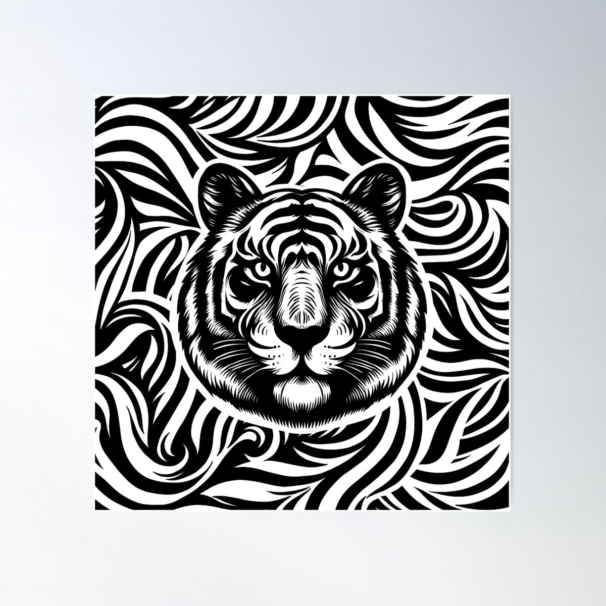 Illustration Of Tiger Skin Pattern For Decorative Black And White ...