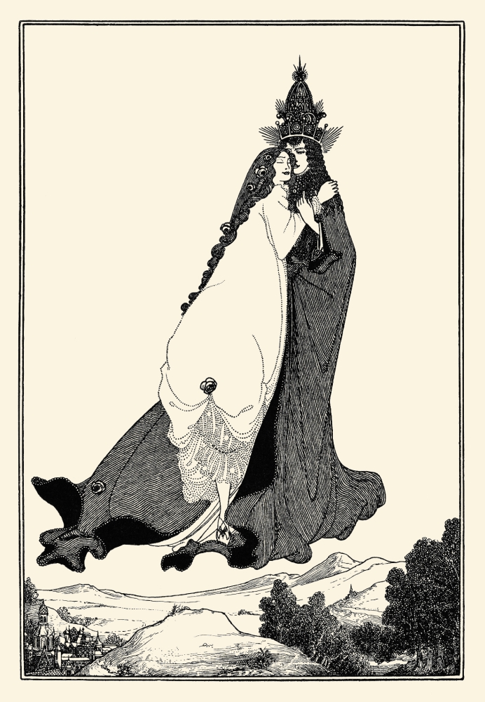 Illustration ("The Ascension of St. Rose of Lima") by Aubrey Beardsley ...
