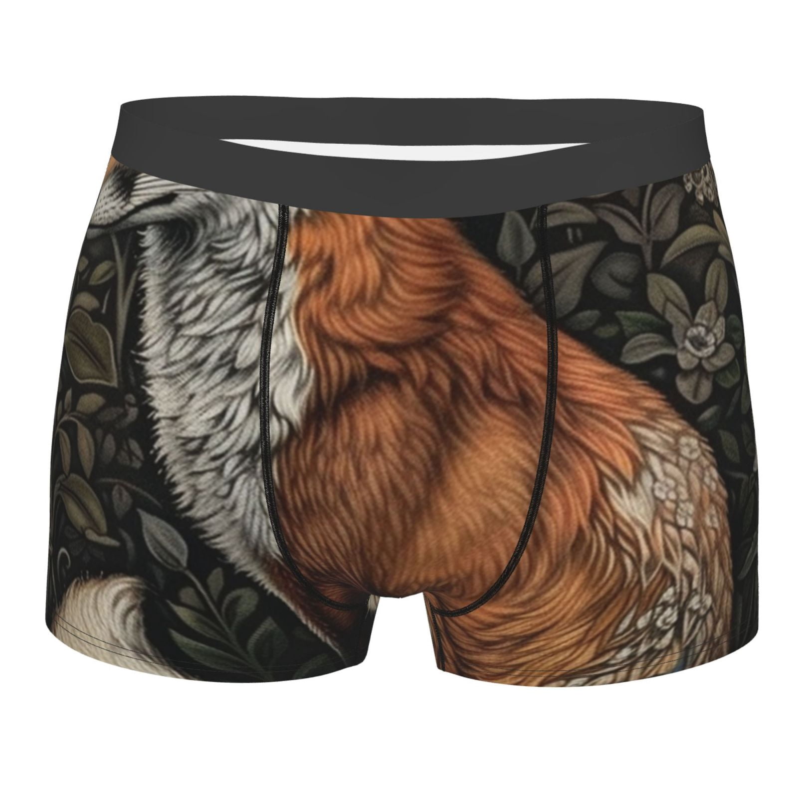 Illustration of a Red in Floral Setting Men's Novelty Briefs Funny ...