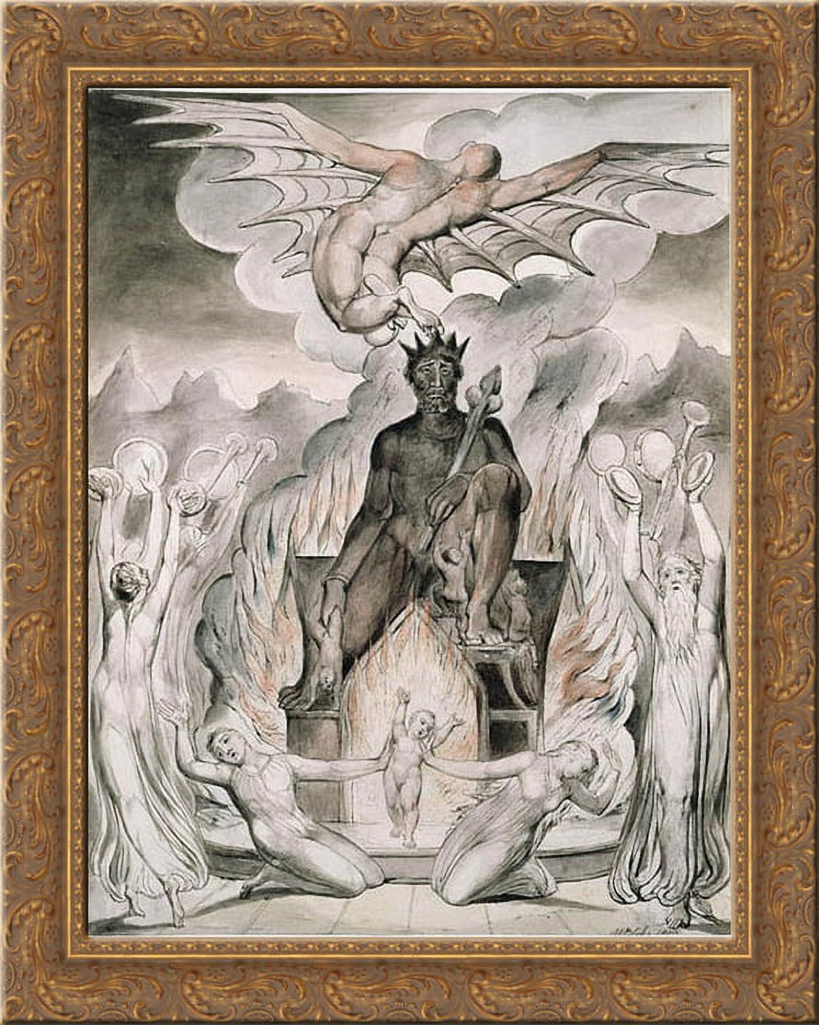 Illustration to Milton`s On the Morning of Christ`s Nativity 20x24 Gold ...