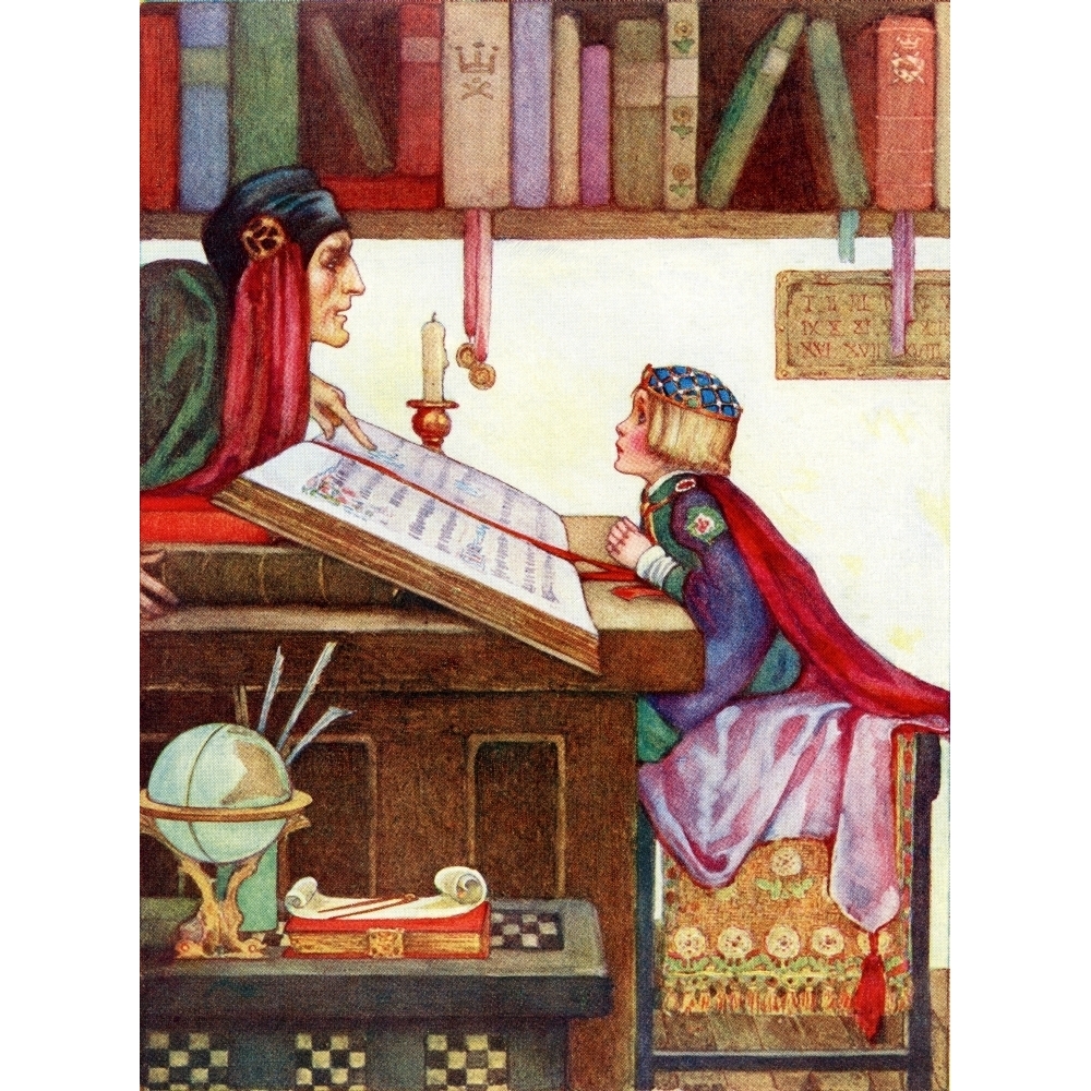 Illustration to the poem The Little King from the book Childhood by ...