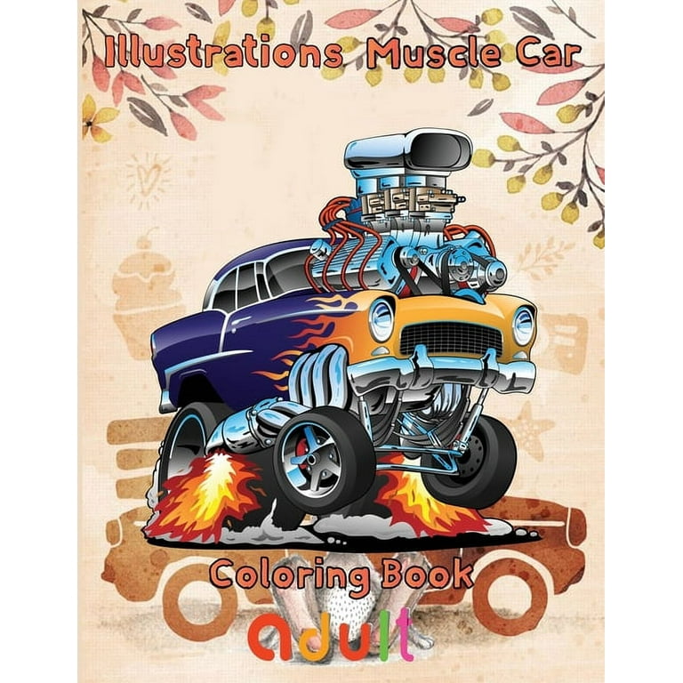muscle car coloring pages for adults