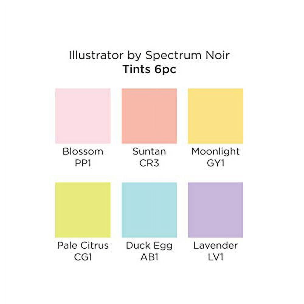 Illustrator by Spectrum Noir Tip Artist Marker 6 Piece Tints - Walmart.com