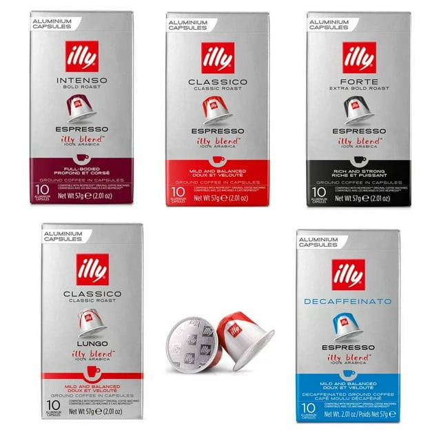 Illy Espresso â€“ Nespresso Compatible Coffee Capsules. All 5 Blends Variety Pack: Intenso ...