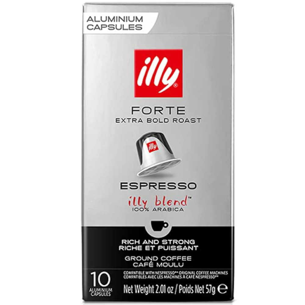 Illy Forte Extra Dark Roast Espresso Coffee, 100% Arabica, Nespresso ...