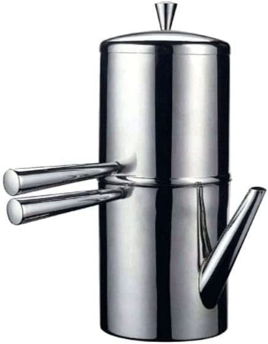Ilsa Stainless Steel Neapolitan Drip Coffee Maker with Spout, 9 Cup ...