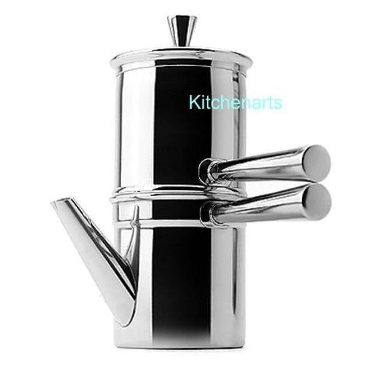 Ilsa Stainless Steel Neapolitan Drip Coffee Maker with Spout, 9 Cup ...