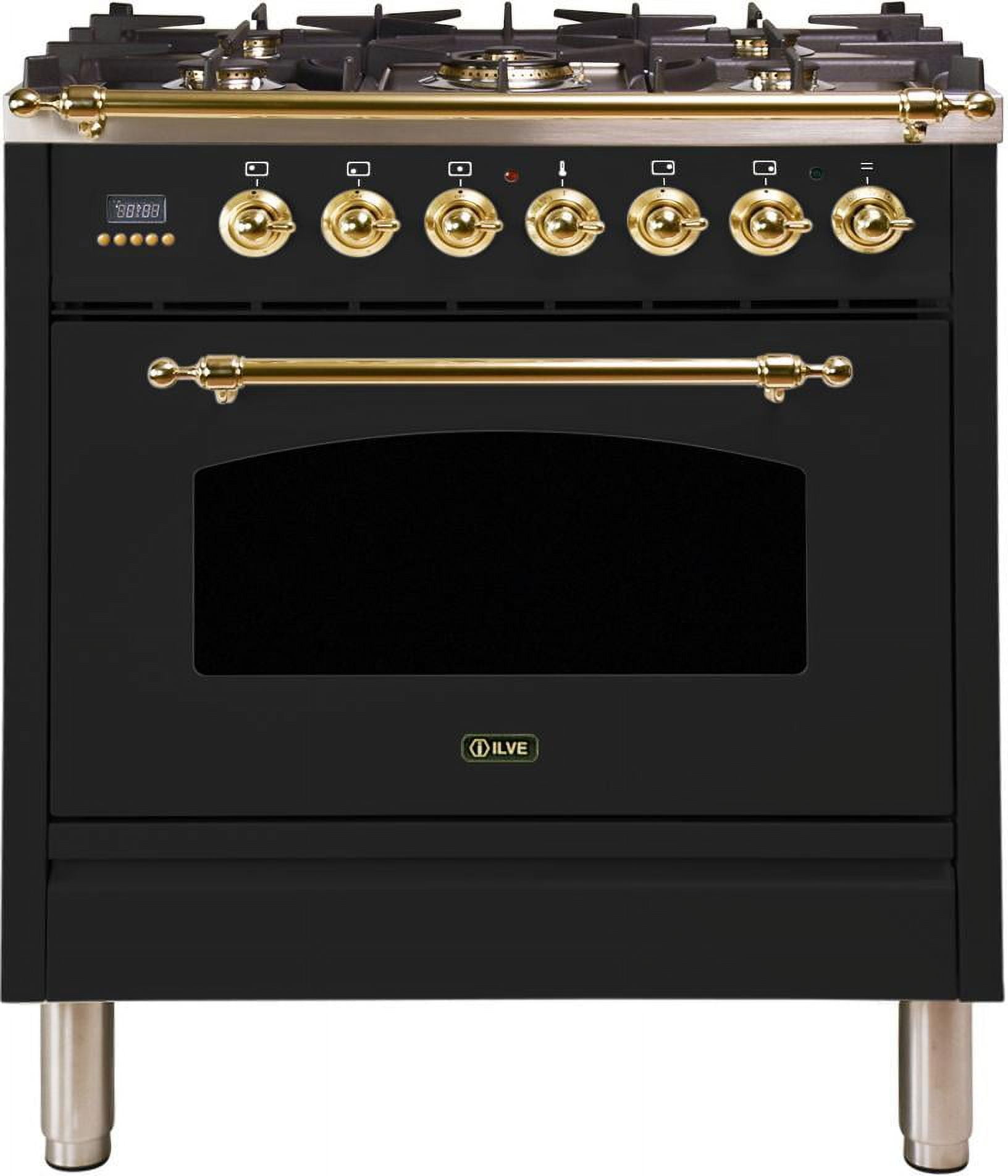 Ilve UPN76DMPMLP Nostalgie Series 30 Inch Dual Fuel Convection ...
