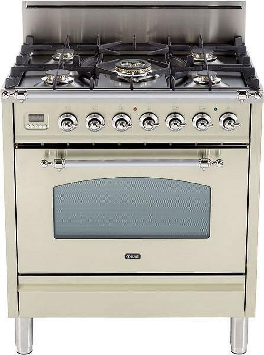 ILVE Nostalgie 30" LP Modern Metal Single Oven Gas Range in Antique ...