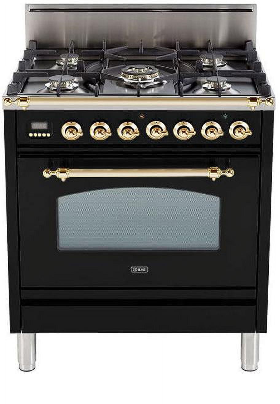 Ilve UPN76DVGGN Nostalgie Series 30 Inch Gas Convection Freestanding ...