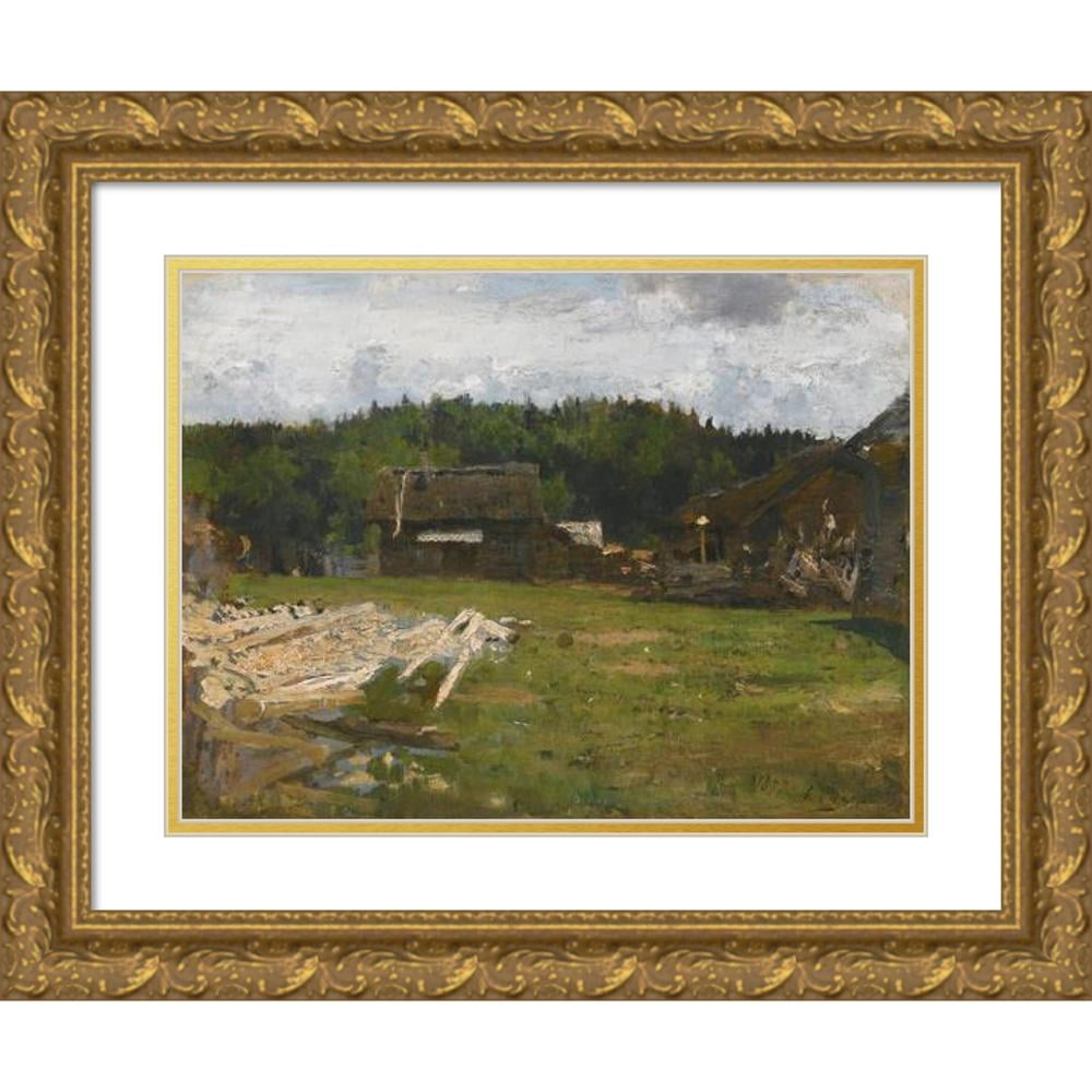 Ilya Efimovich Repin 14x11 Gold Ornate Wood Frame and Double Matted ...