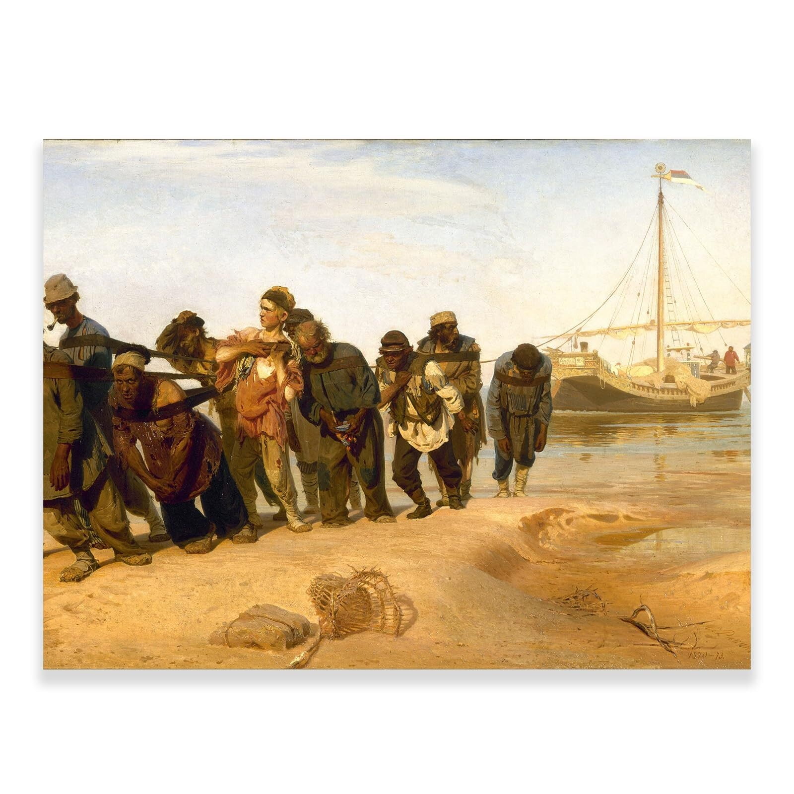 Ilya Repin Print - Barge Haulers on The Volga Poster - Realism Wall Art ...
