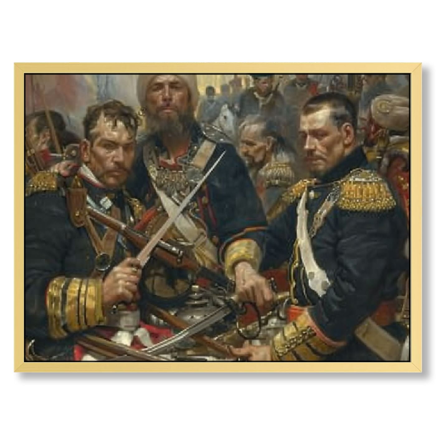 Ilya Repin Printed Poster - Zaporozhye Cossacks - Retro Realism ...