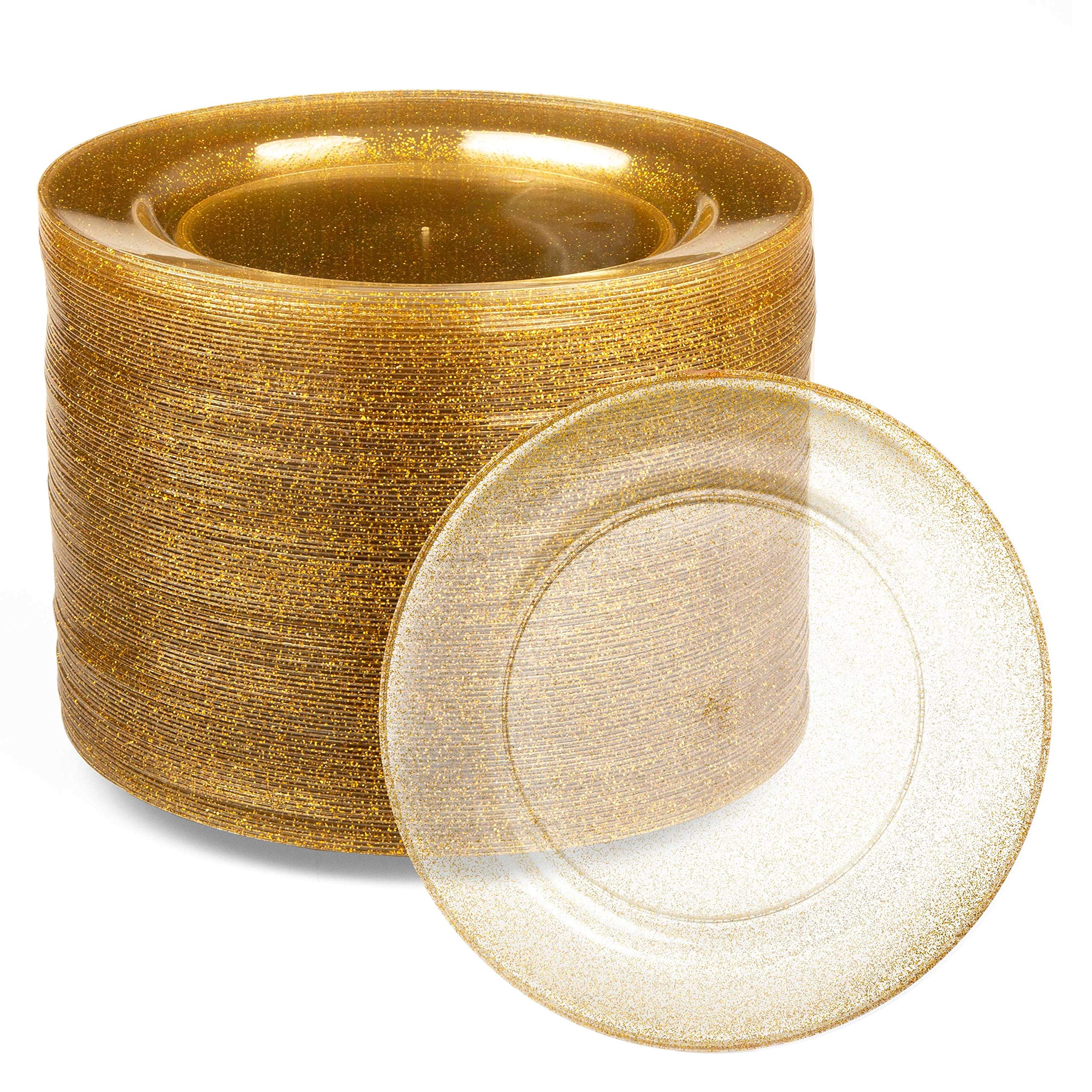 Ilyapa 100 Pack 6 Inch Disposable AFN1Dessert Plates, Plastic Clear ...