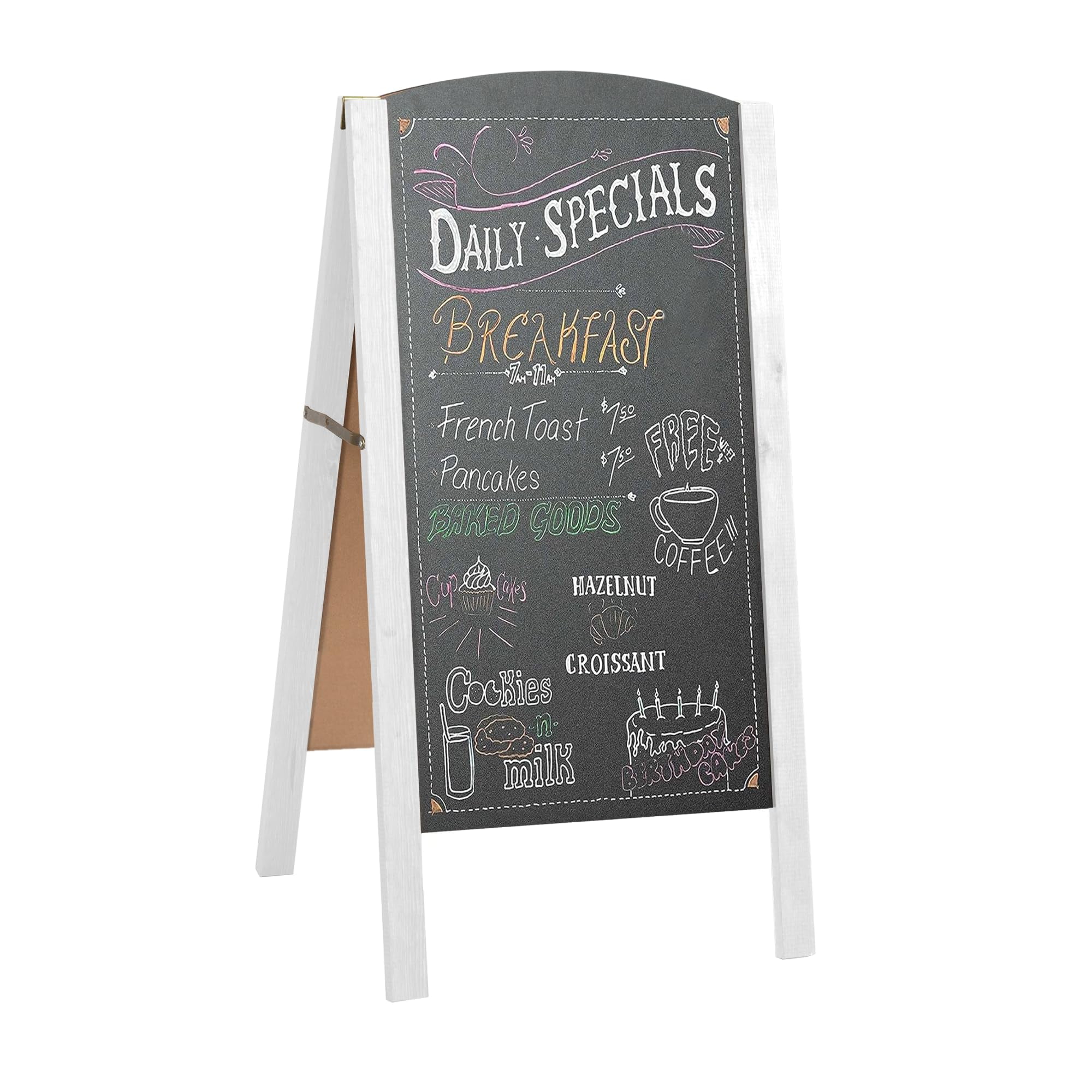 Ilyapa A-Frame Chalkboard Sidewalk Sign - 20x40 Chalkboard, Rounded Top ...
