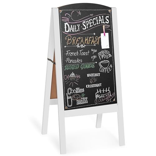 Ilyapa A-Frame Chalkboard Sidewalk Sign - 26x56 inches, Rounded Top ...