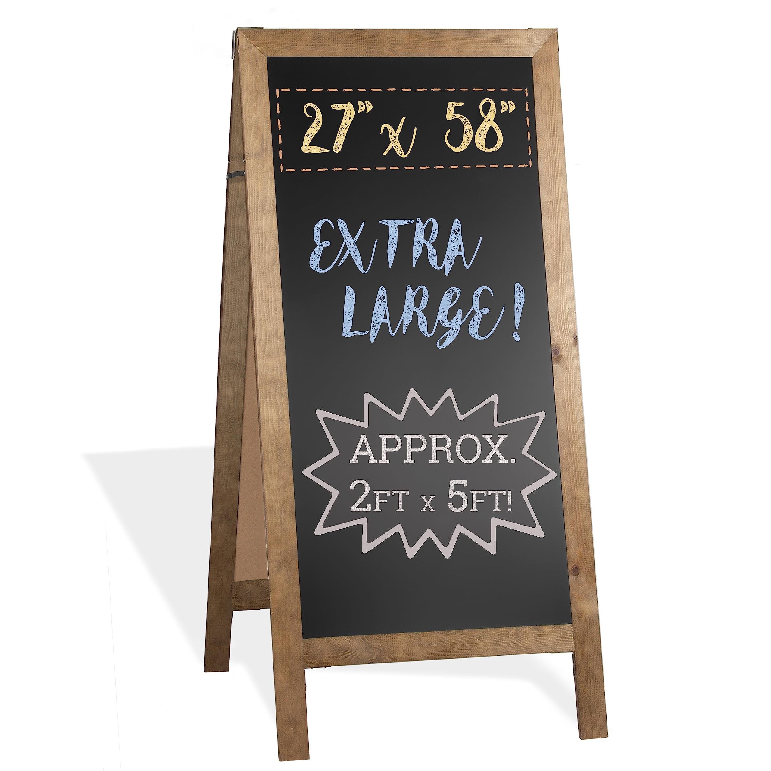 Ilyapa A-Frame Chalkboard Sidewalk Sign - 58 x 27 inches, Folding ...