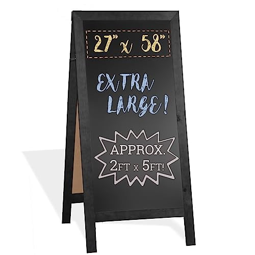 Ilyapa A-Frame Chalkboard Sidewalk Sign - 58 x 27 inches, Folding ...