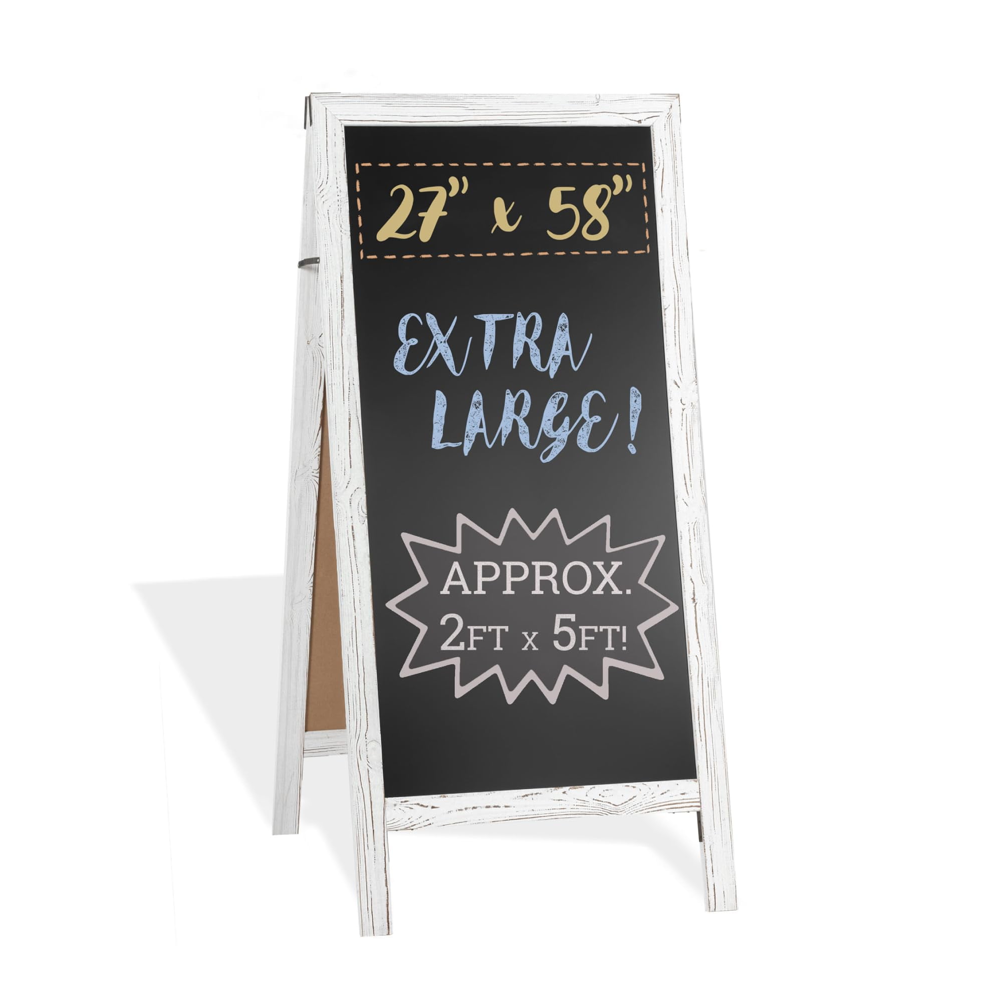 Ilyapa A-Frame Chalkboard Sidewalk Sign - 58 x 27 inches, Folding ...