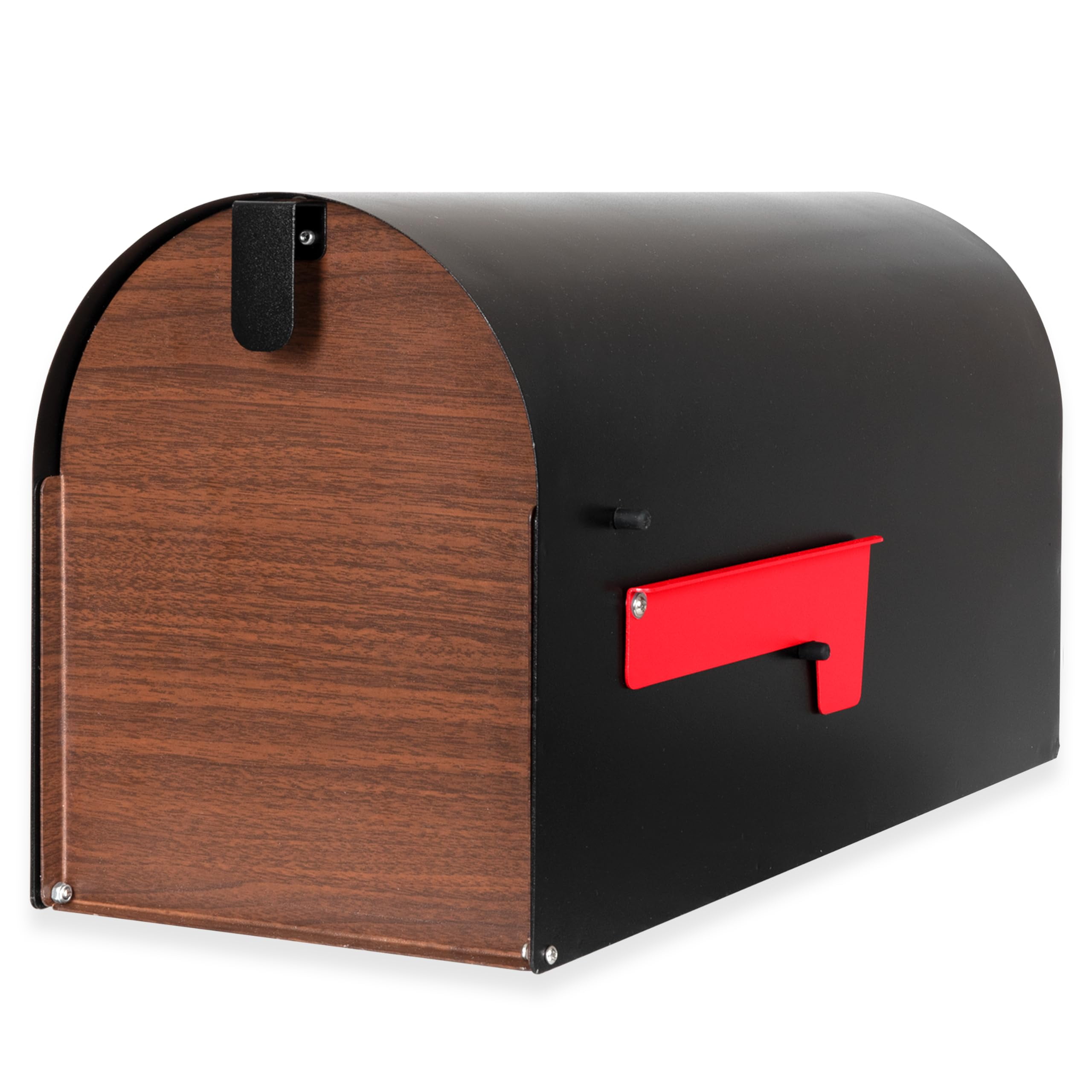 Ilyapa Black Modern Mailbox Post Mount - Mailboxes for Outside - Heavy ...