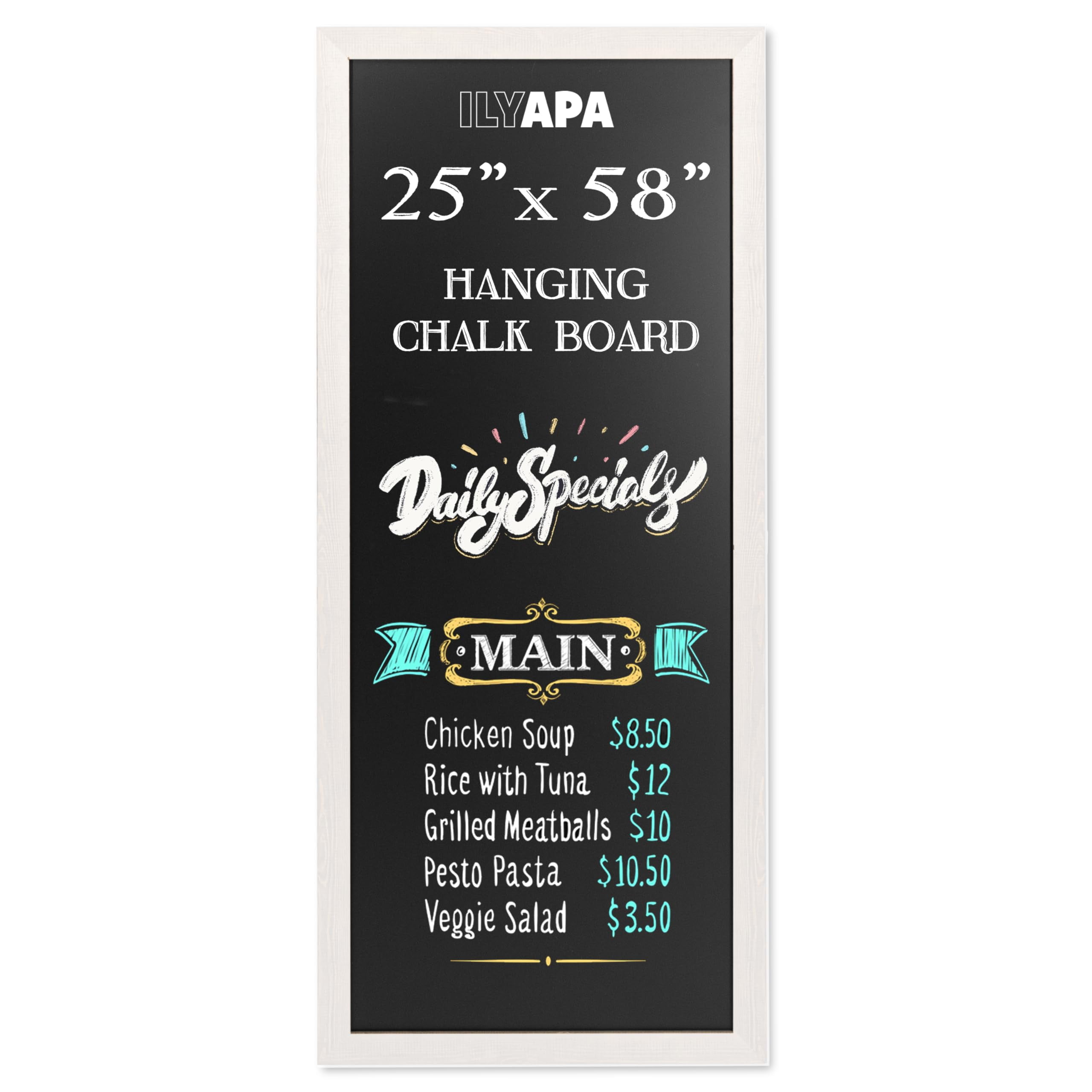 Ilyapa Extra Large Magnetic Chalk Board for Wall - Hanging Sandwich ...