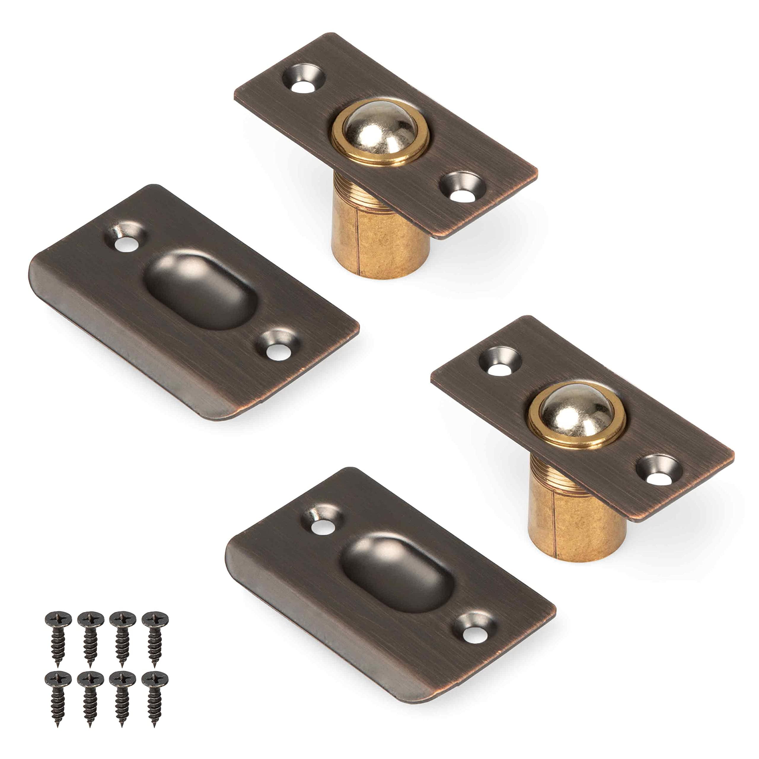 Ilyapa French Door Ball Catch - 2 Pack Oil Rubbed Bronze Closet Door ...