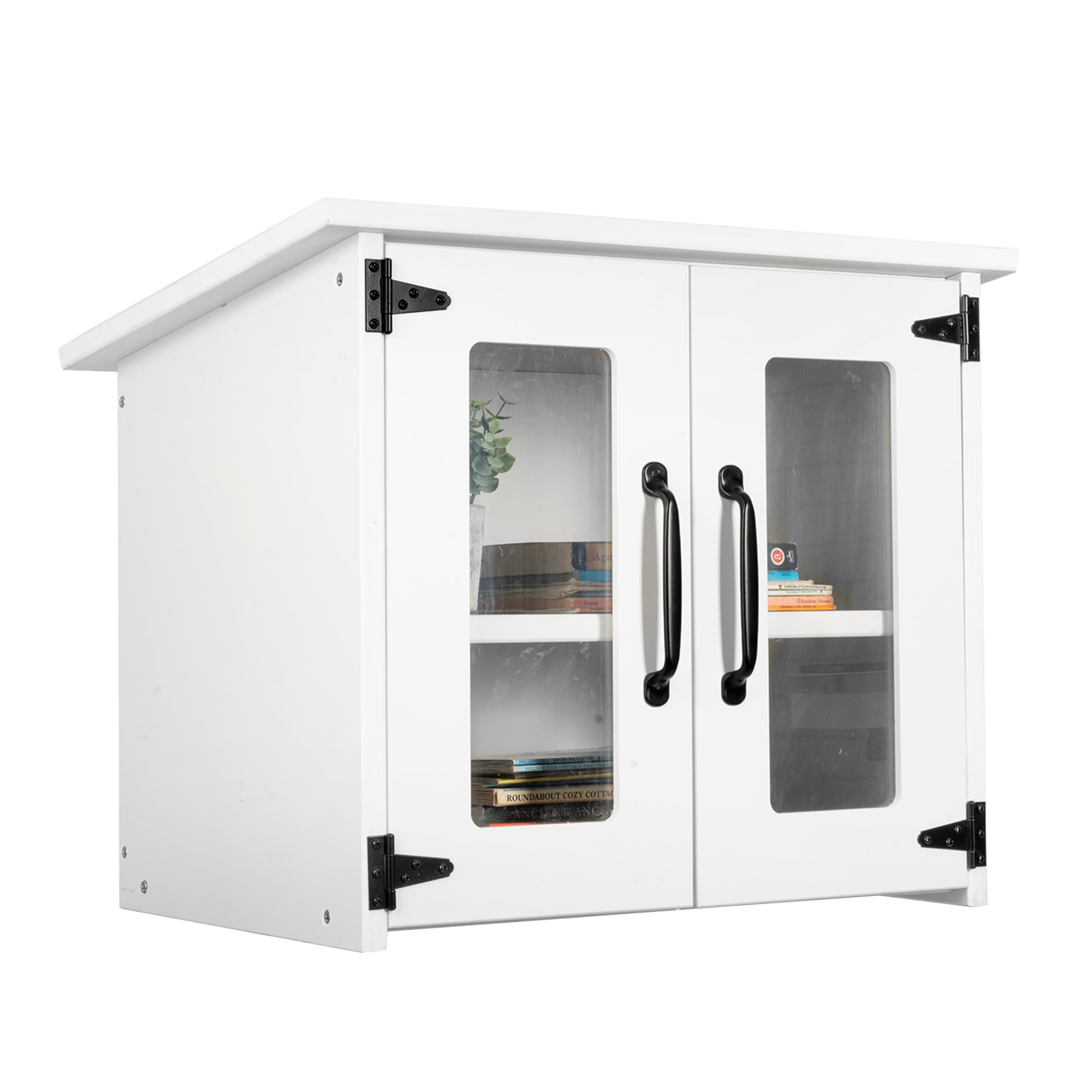 Ilyapa Little Library Box Outdoor - 22x14x19 Inch, White Library Book ...