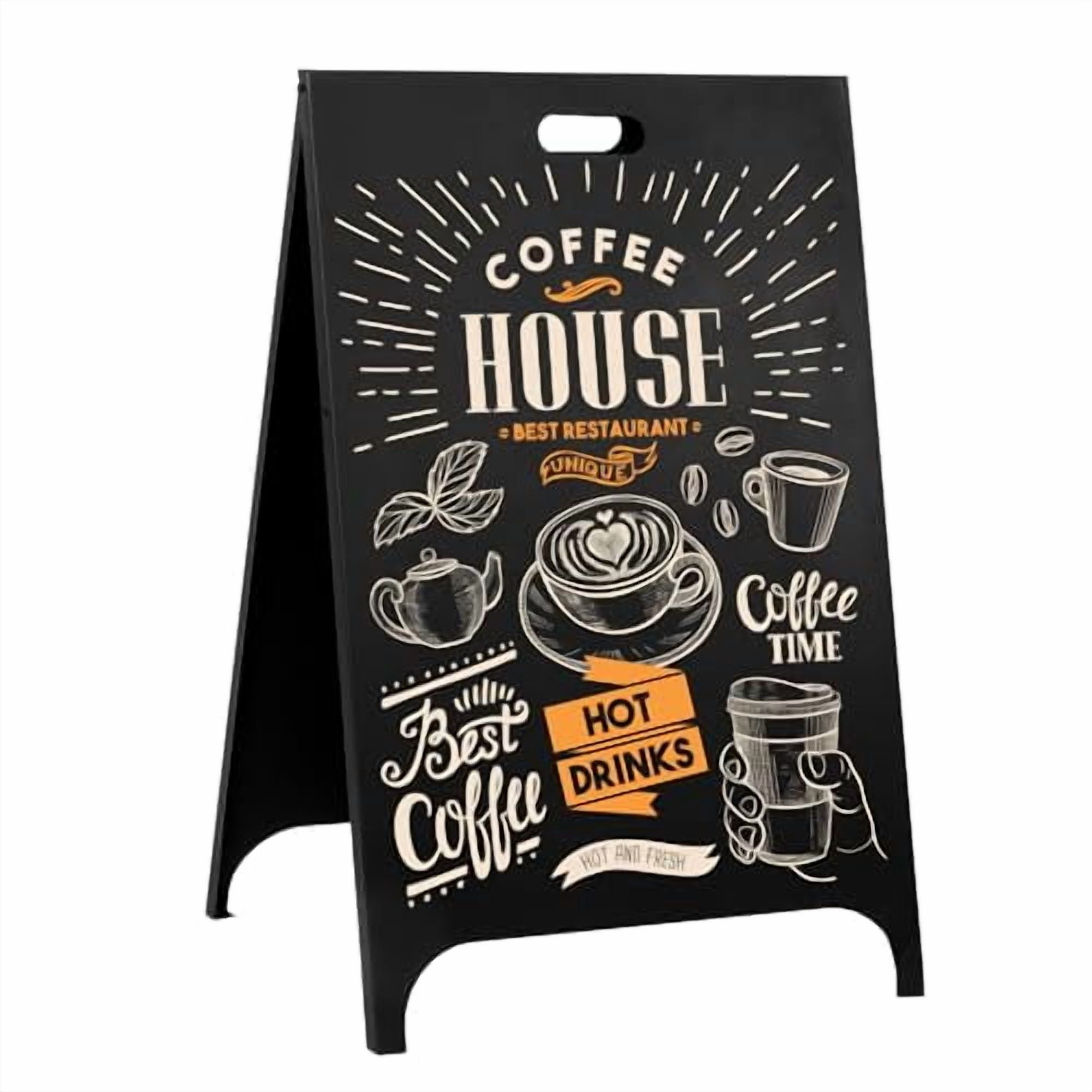 Ilyapa Modern Metal Double Sided Swinging Chalkboard Sidewalk Sign ...