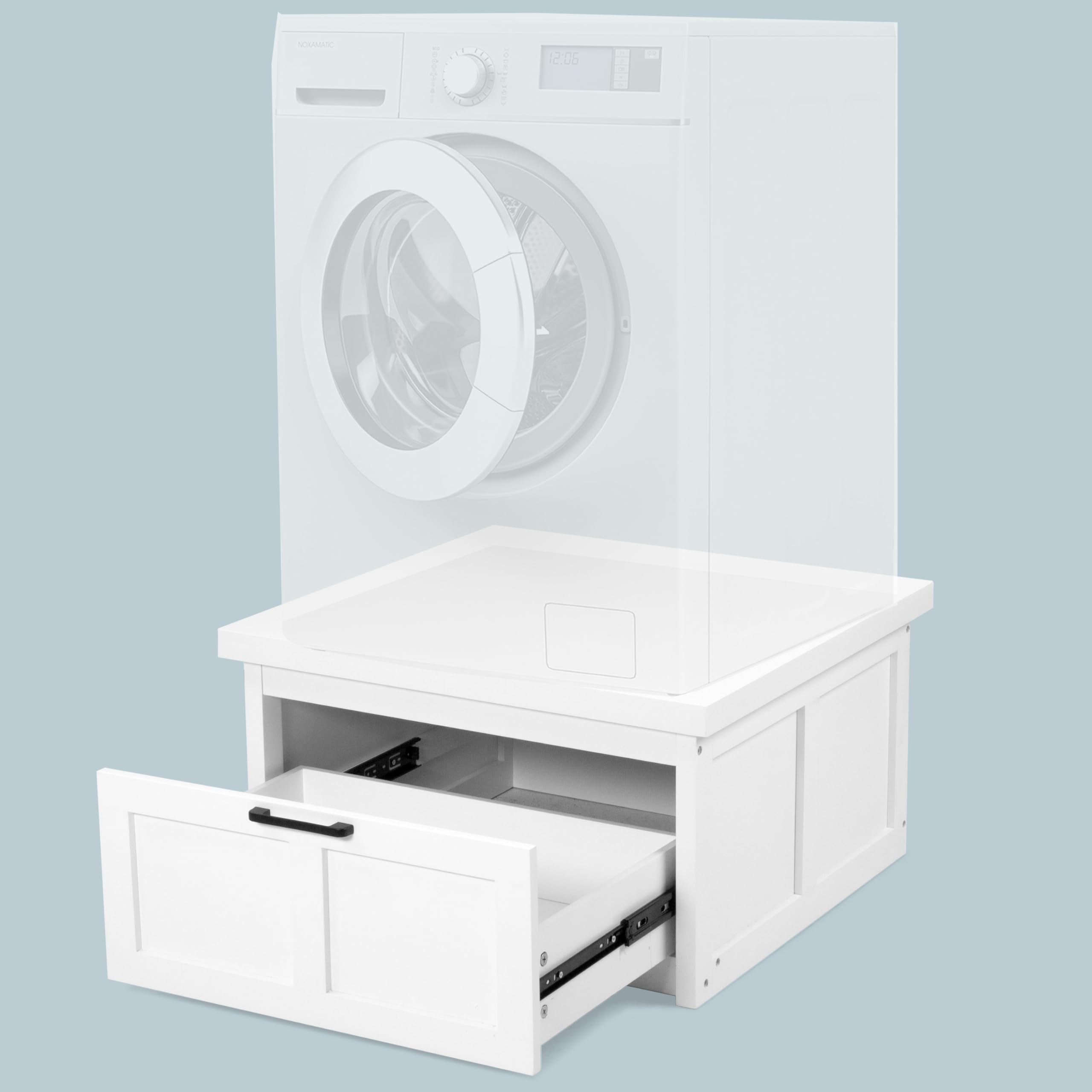 Ilyapa Washer and Dryer Stand - Universal Wooden Laundry Pedestal Base ...