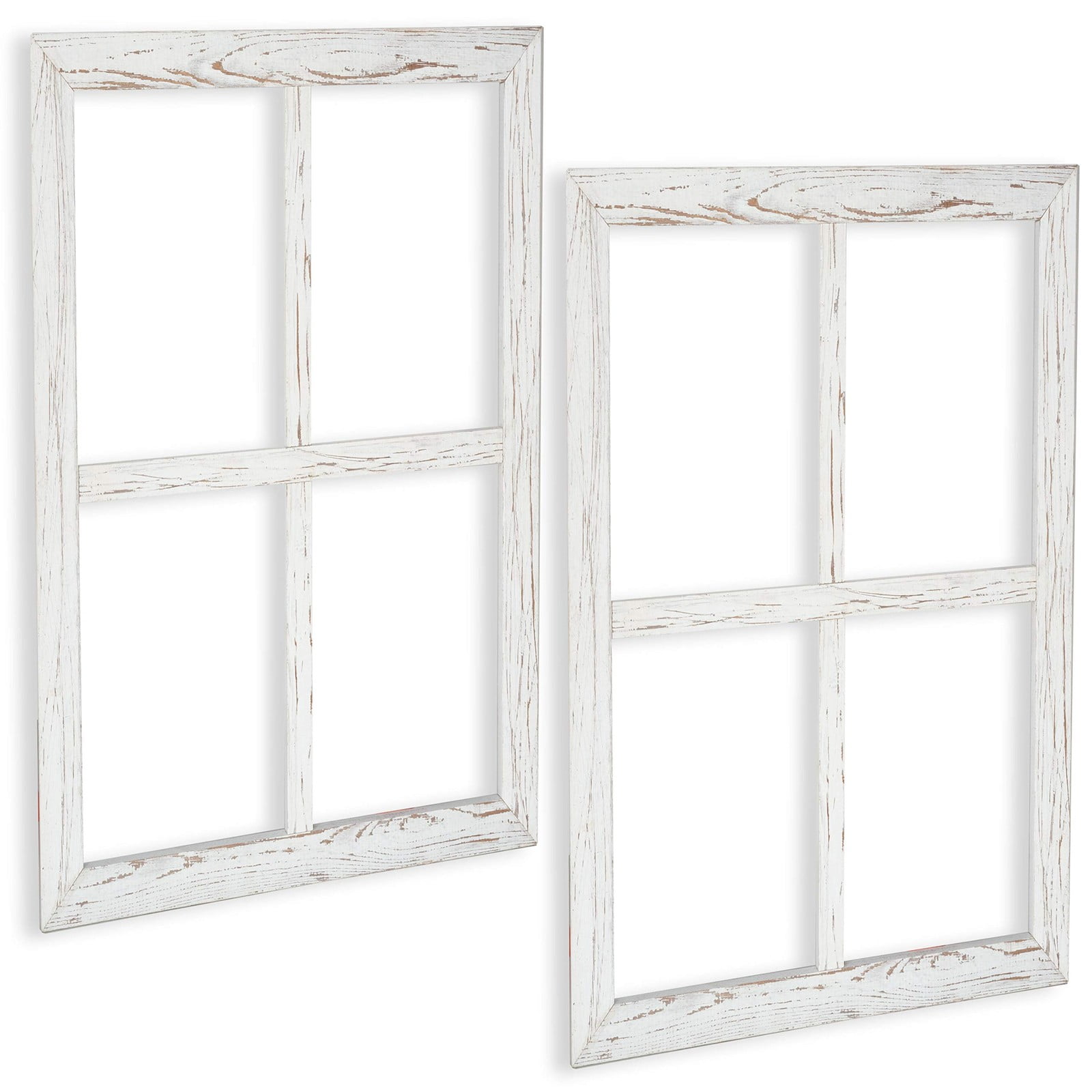 Ilyapa Window Frame Wall Decor 2 Pack - Large 18x22 Inch Rustic White ...