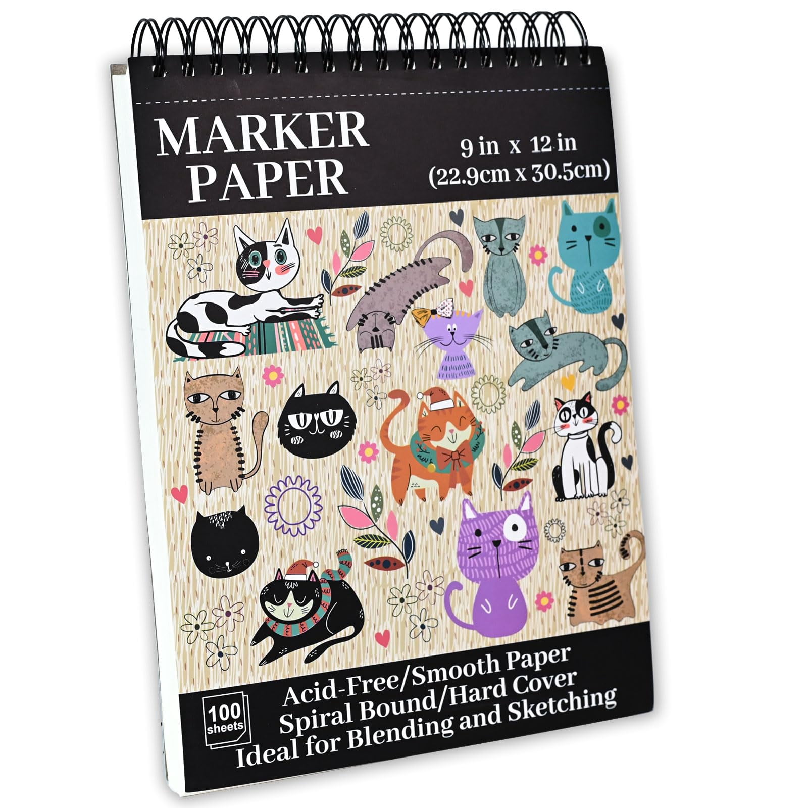 Ilyever Sketch BookTRDN for Kids, 9" x 12"Sketchbook,100 Sheets Drawing ...