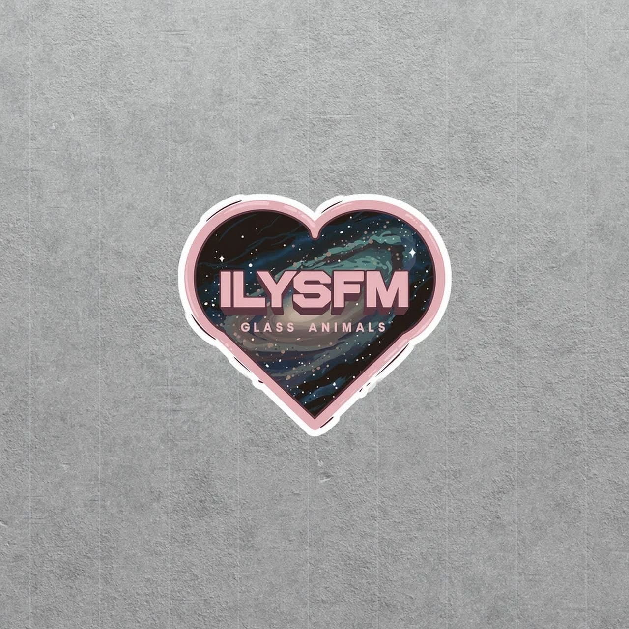 Ilysfm Glass Animals Heart Sticker - Cosmic Indie Rock Band Merch ...