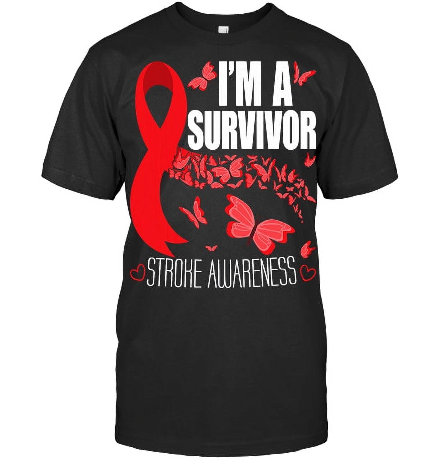 Im A Survivor Stroke Awareness Red Ribbon Brain Attack Stroke Awareness ...