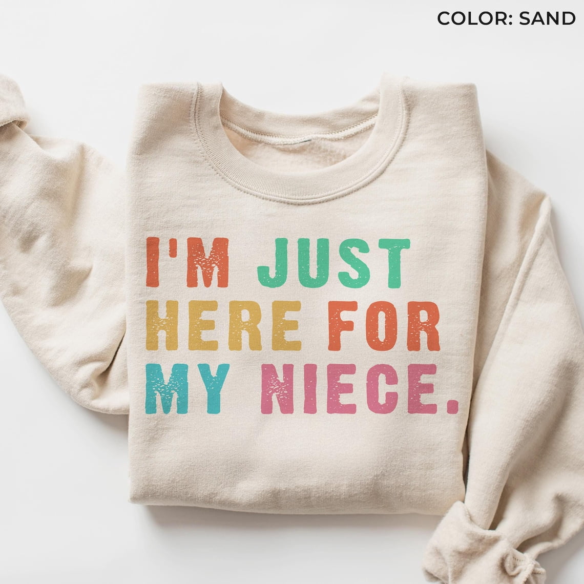 Im Just Here For My Niece Shirt, For Aunt Shirts, Cute Aunt From Niece ...